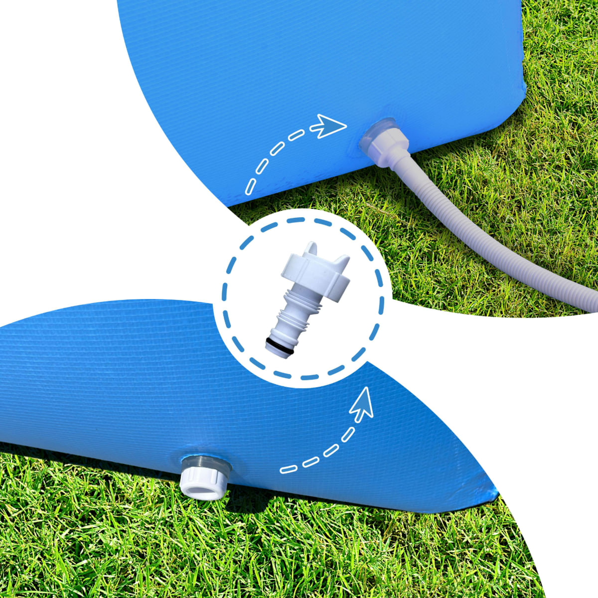 Pileta AVENLI 117805 Rectangular 258 x 179 x 66 2612 Litros Celeste - D ...