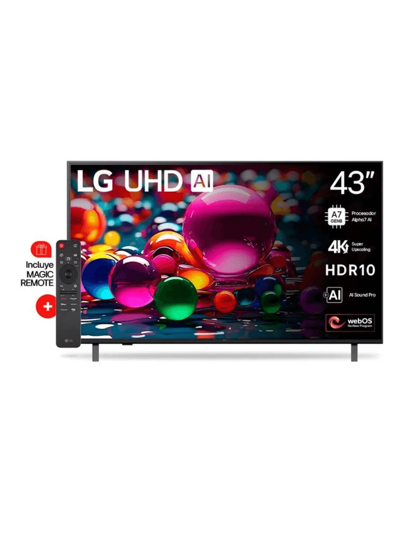 Tv LG 43" 43UA8050PSA Procesador Alpha 7 4K AI Gen8 - D'Ricco.com